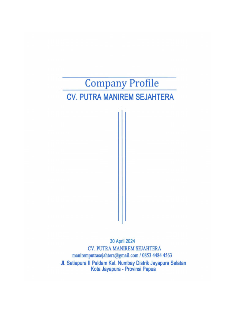 Cv. Putra Manirem Sejahtera | PDF