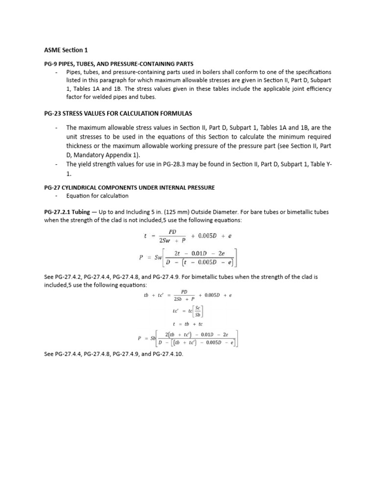 Note - ASME BPVC Section 1 For Boiler | PDF | Science & Mathematics | Computers