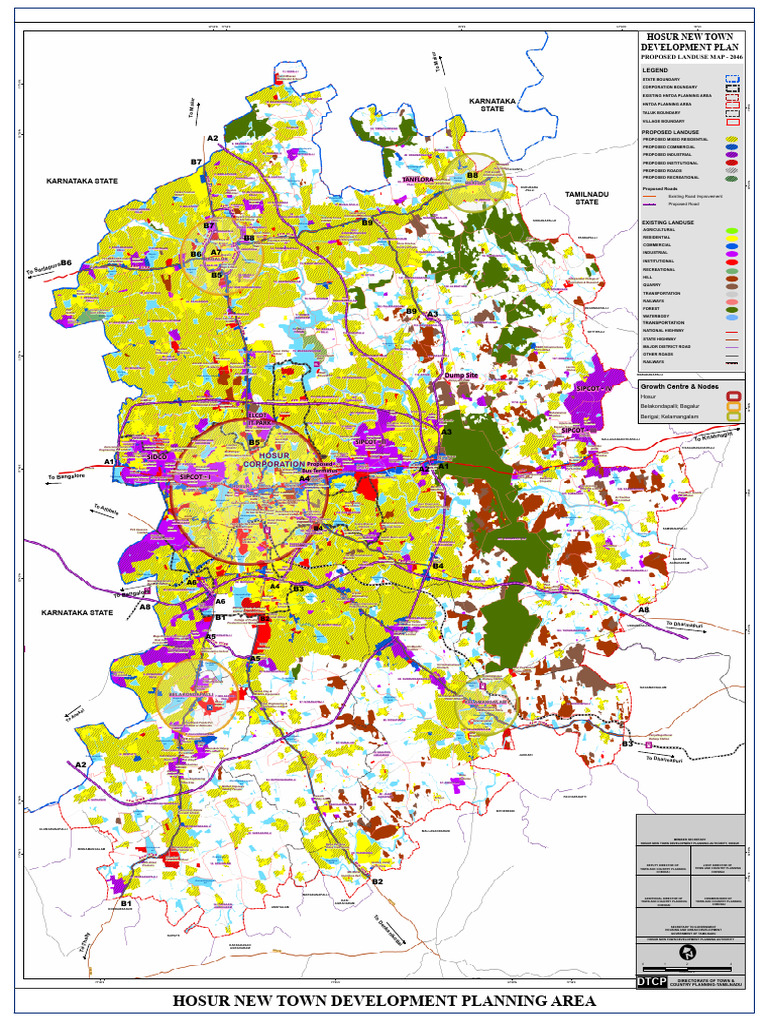 Hosur New Town Development Plan 2046 | PDF