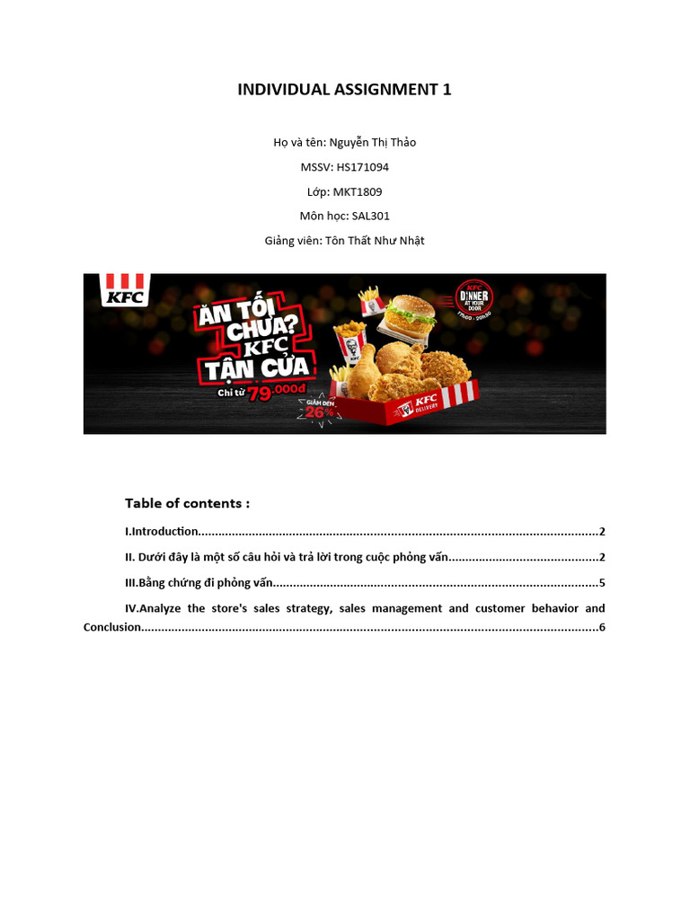 Individual Assignment 1 Sal | PDF