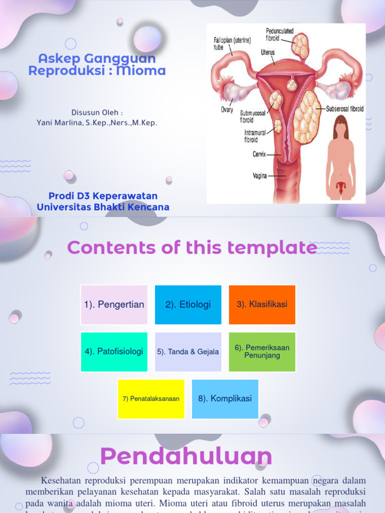 Askep GGN Reproduksi DGN Mioma | PDF