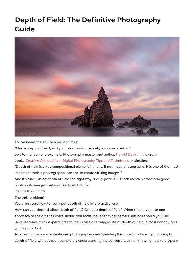Depth of Field The Definitive Photography Guide | PDF | Aperture ...
