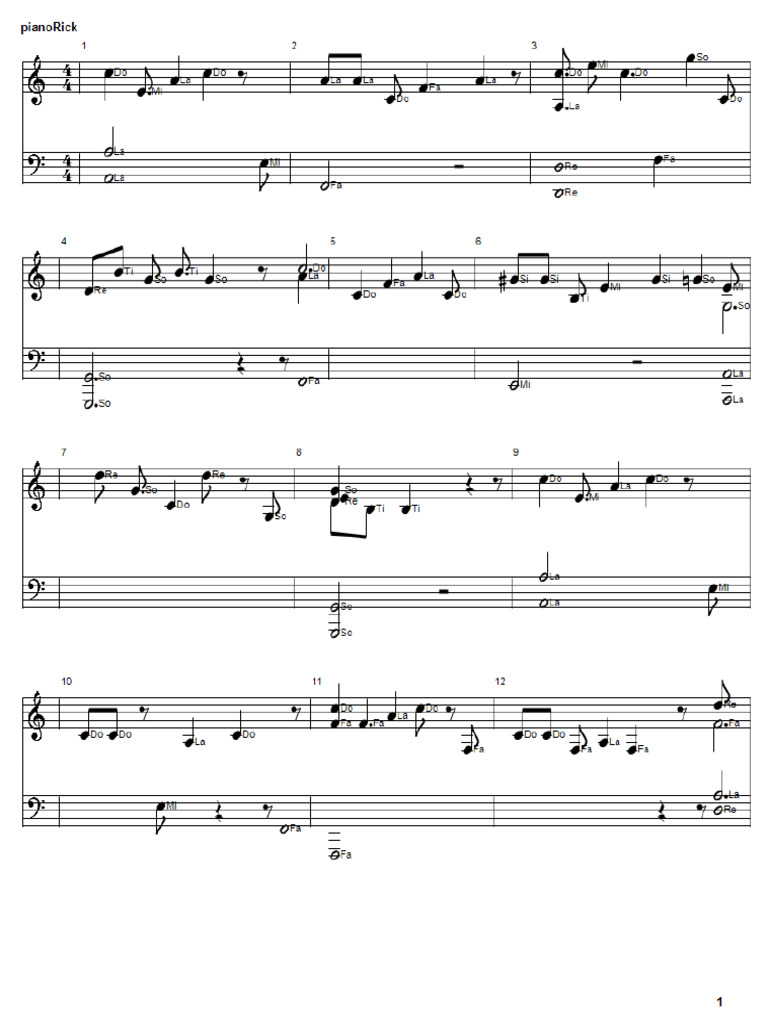 Piano Rick | PDF