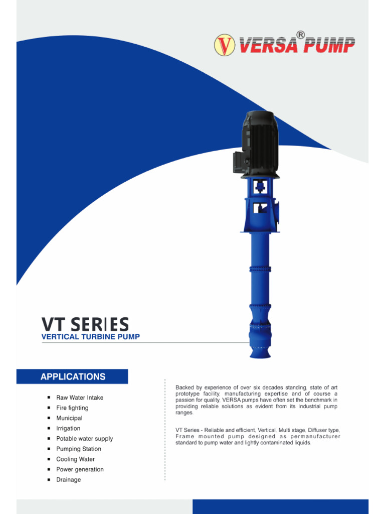 Vertical Turbine Pump Cat. VT-Series 2 | PDF