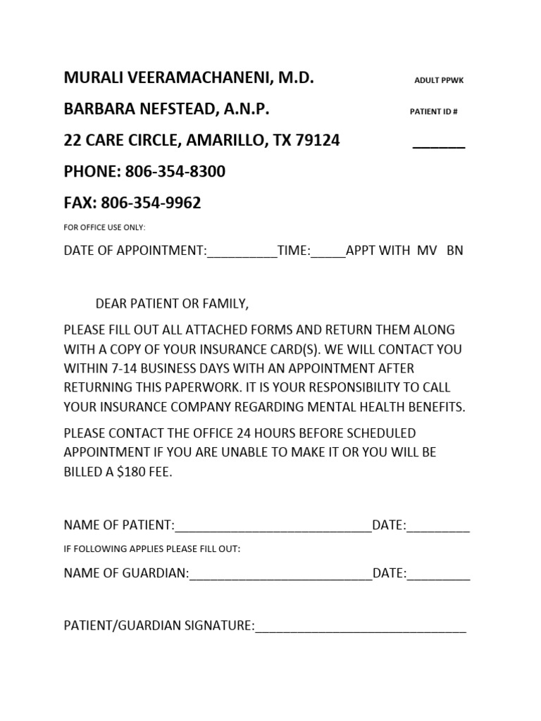 Patient Registration Form | PDF | Health Insurance Portability And ...