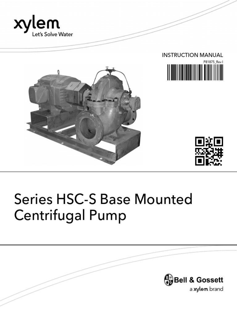 Bell & Gossett HSC S Small Centrifugal Pump Instruction Manual | PDF ...
