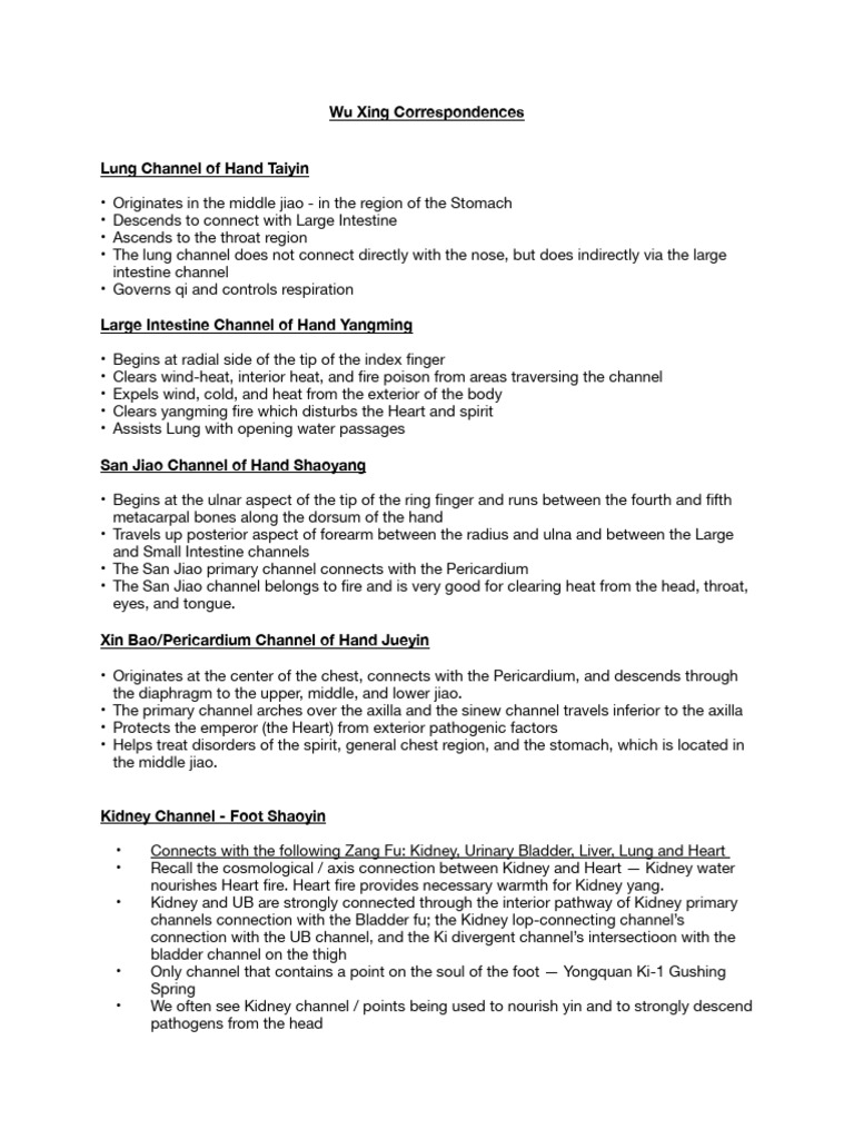 Primary Channels Acupuncture | PDF | Hand | Anatomy