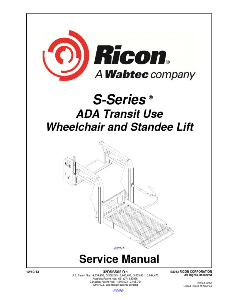 Ricon Wheelchair Pdf Elevator Screw