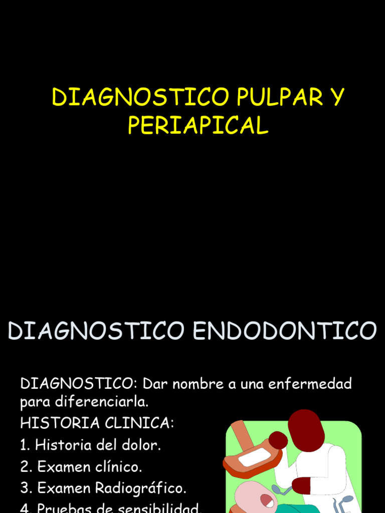 Diagnostico Pulpar y Periapical Vae | PDF | Especialidades Medicas | Enfermedades y trastornos