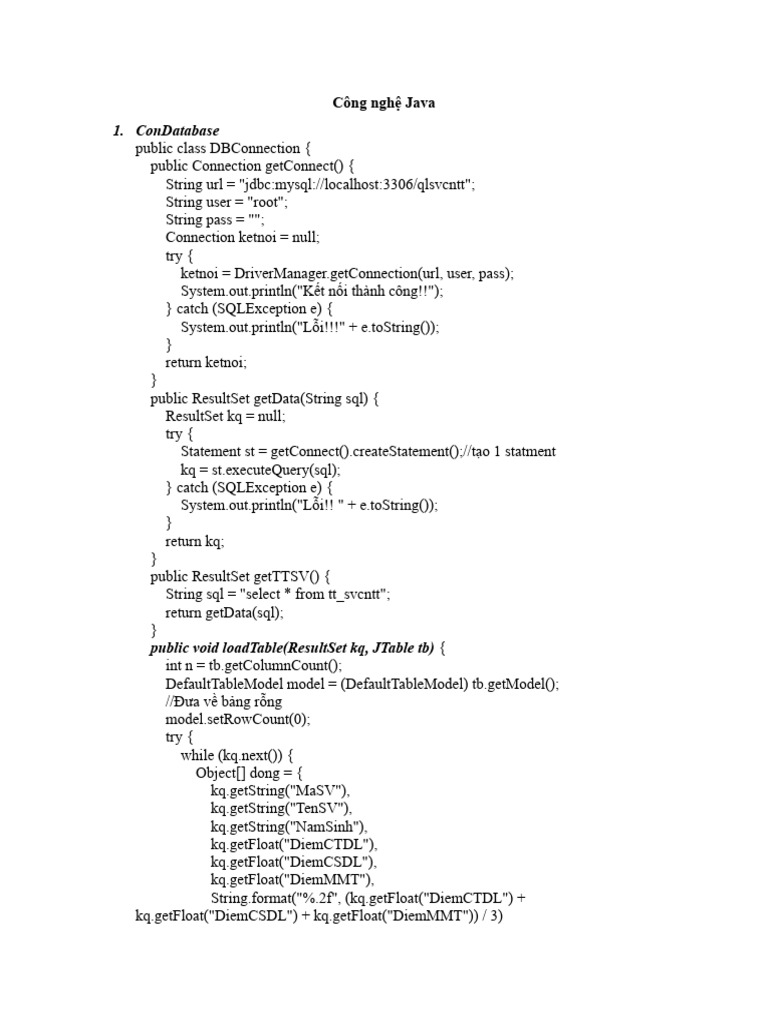 Công nghệ Java | PDF | Data Management | Computing