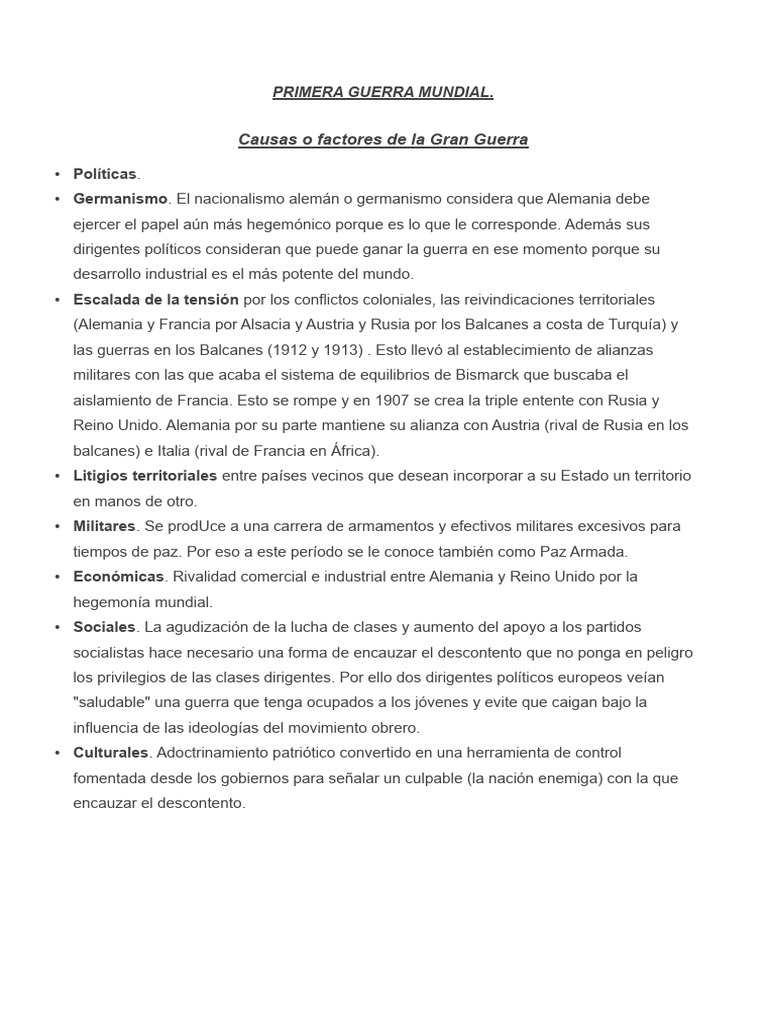 Primera+Guerra+Mundial. | Descargar gratis PDF | Primera Guerra Mundial | imperio Alemán