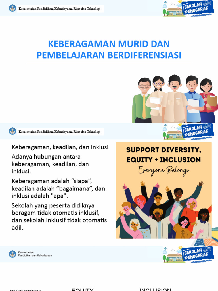 Materi Keberagaman Murid Dan Pembelajaran Berdiferensiasi | PDF | Karier & Perkembangan