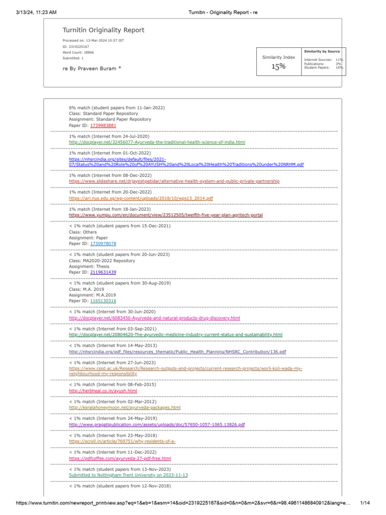 Turnitin Report | PDF | Turnitin | Internet