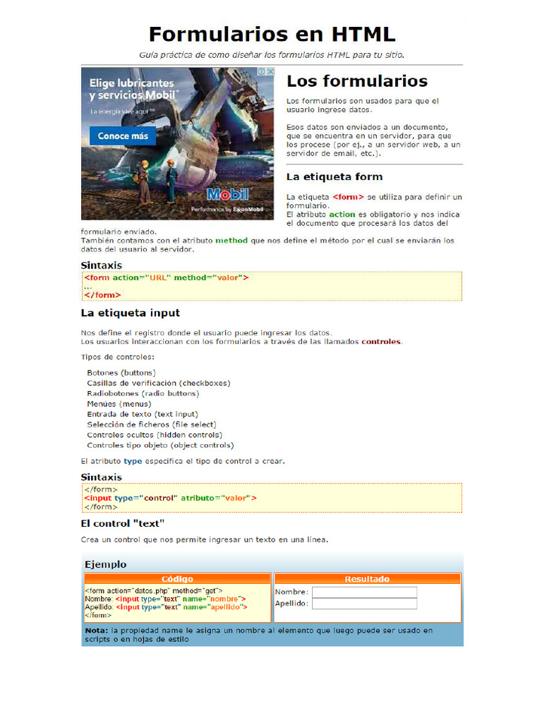 Formularios HTML | PDF