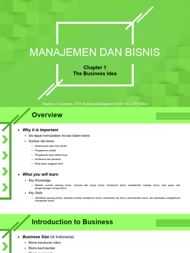 Manajemen Bisnis - Chapter 1 | PDF | Bisnis