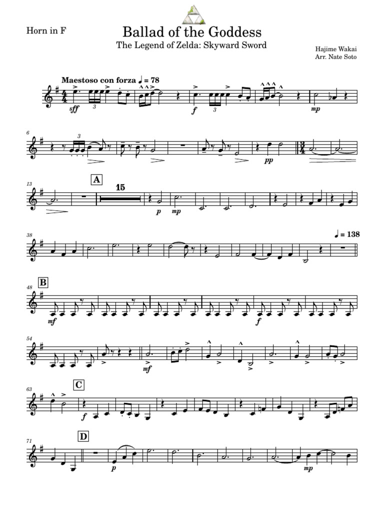 Ballad of The Goddess-Horn_in_F | Download Free PDF | The Legend Of ...