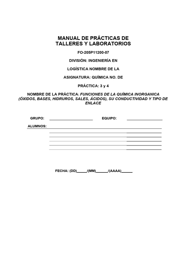Practica Lab | PDF | Química | Sal (química)