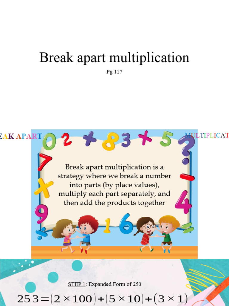 Break apart multiplication Pg 117 | PDF