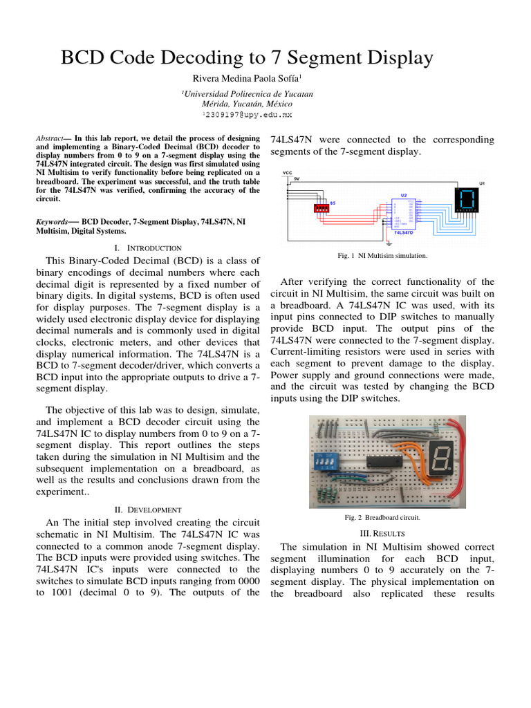 1 Unit. Laboratory Digital Systems | PDF | Binary Coded Decimal | Digital Electronics