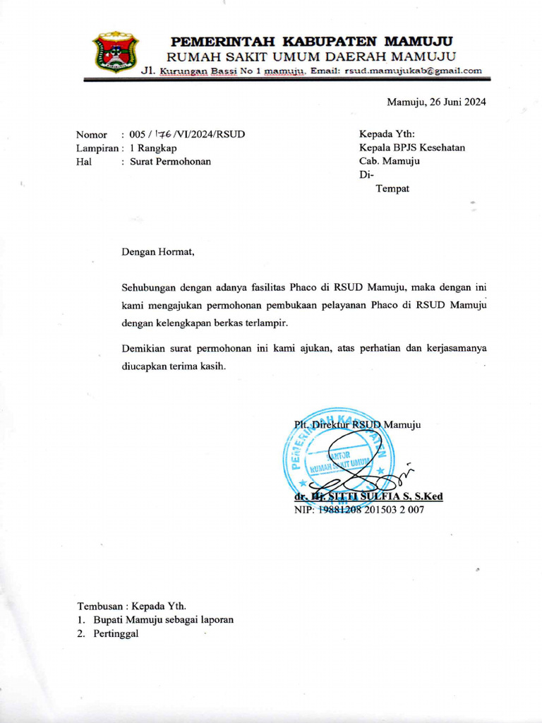 Surat Permohonan BPJS | PDF