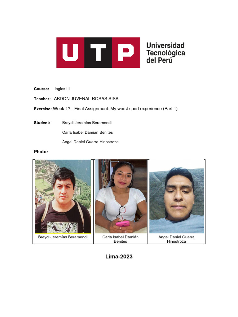 (AC-S17) Week 17 - Final Assignment My Worst Sport Experience (Part 1 ...