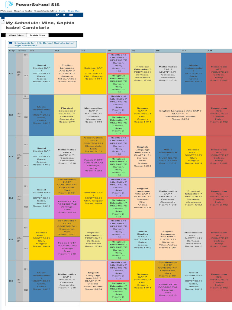 My Schedule | PDF