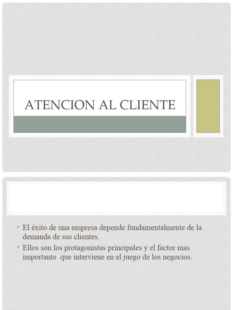 Atencion Al Cliente | PDF