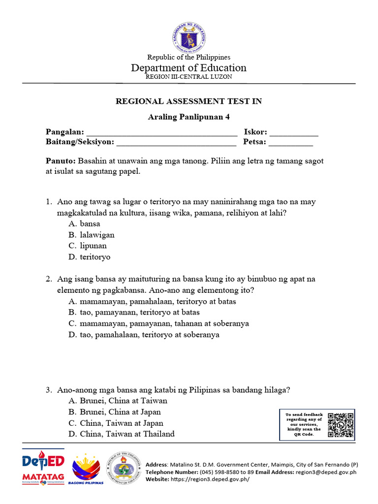 RAT - AP - Grade 4 | PDF