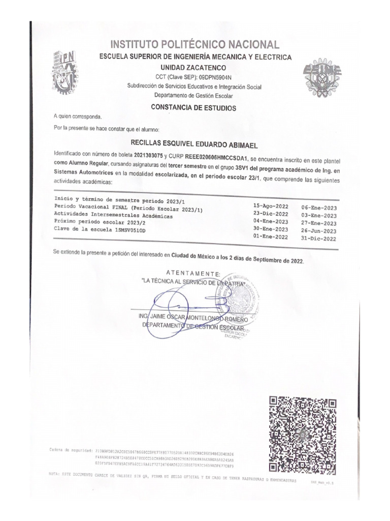 Instituto Politécnico Nacional | PDF
