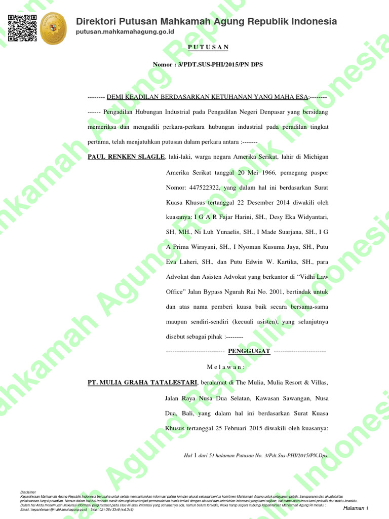 Putusan 3 PDT - Sus-Phi 2015 PN Dps 20240627085631 | PDF