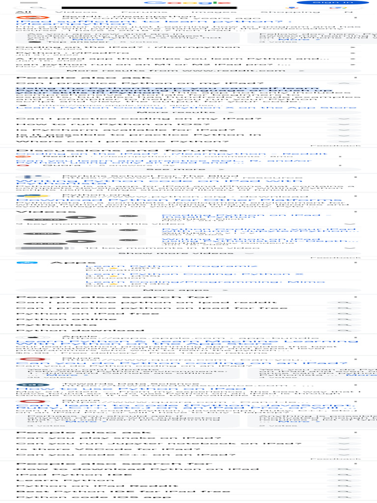 Can I Practice Python On Ipad - Google Search | PDF | Python (Programming Language) | I Pad