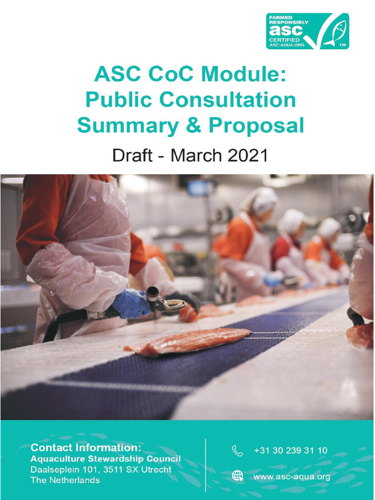 ASC CoC Module Public Consultation Summary Proposal March 2021 | PDF ...