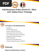 DILG MC 2019-149 Full Disclosure Policy | PDF