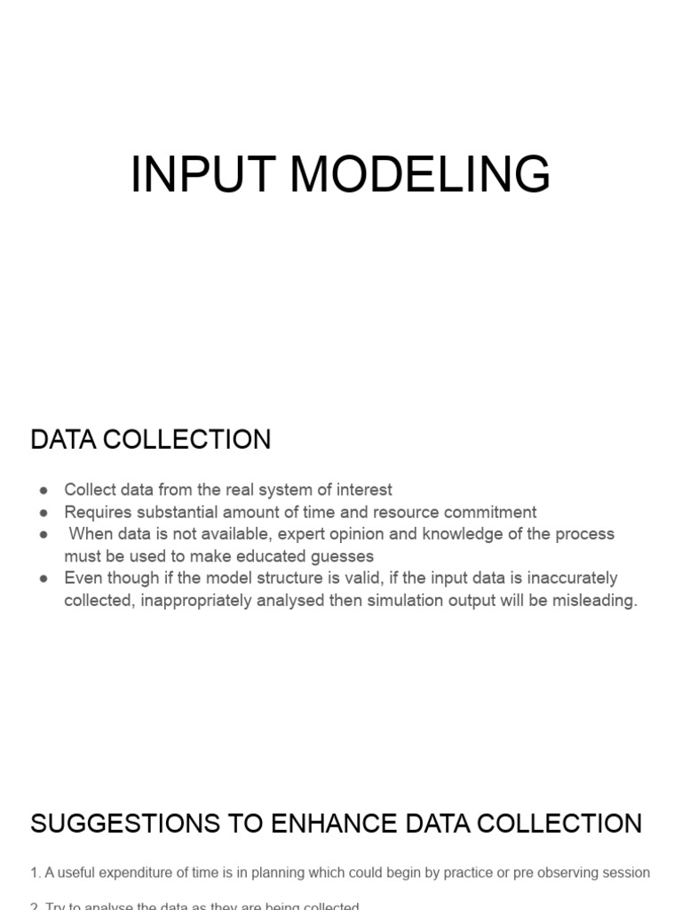 Input Modeling | PDF | Probability Distribution | Estimator