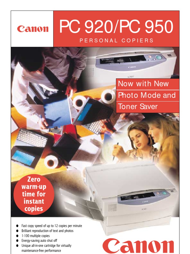 PC 920/950 Personal Copiers with New Photo Mode & Toner Saver | PDF ...