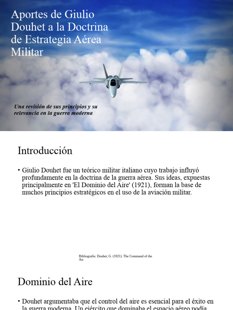 Giulio Douhet | PDF | Fuerza Aérea de los Estados Unidos | Guerra antiaérea