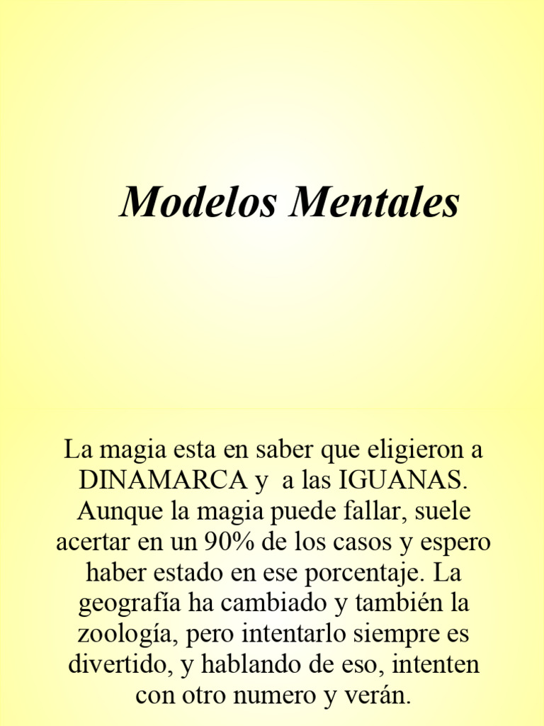 Modelos Mentales | PDF
