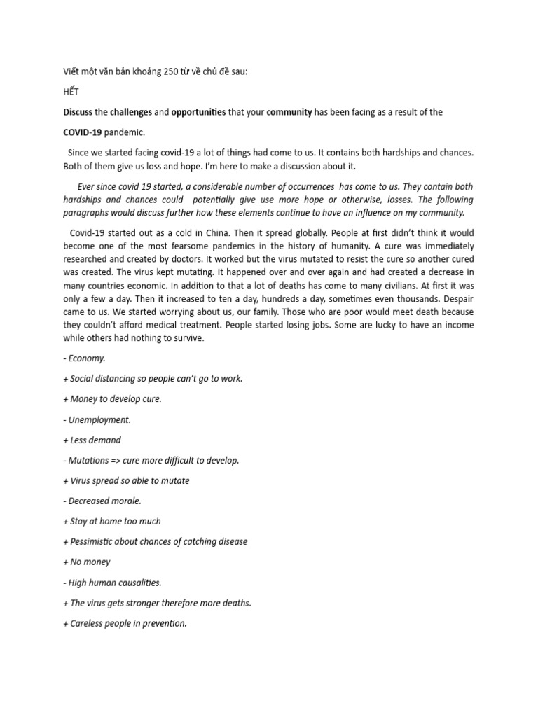 Fixed Writing 1 | PDF | Pandemic | Unemployment