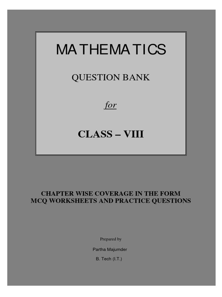Class 8 Maths Question Bank by M.S. KumarSwamy | PDF | Rectangle | Euclid