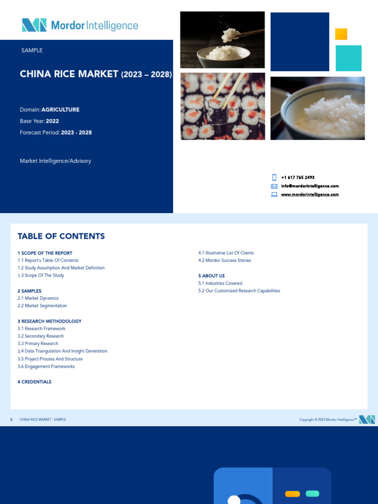 Sample - China Rice Market (2023-2028) - Mordor ...