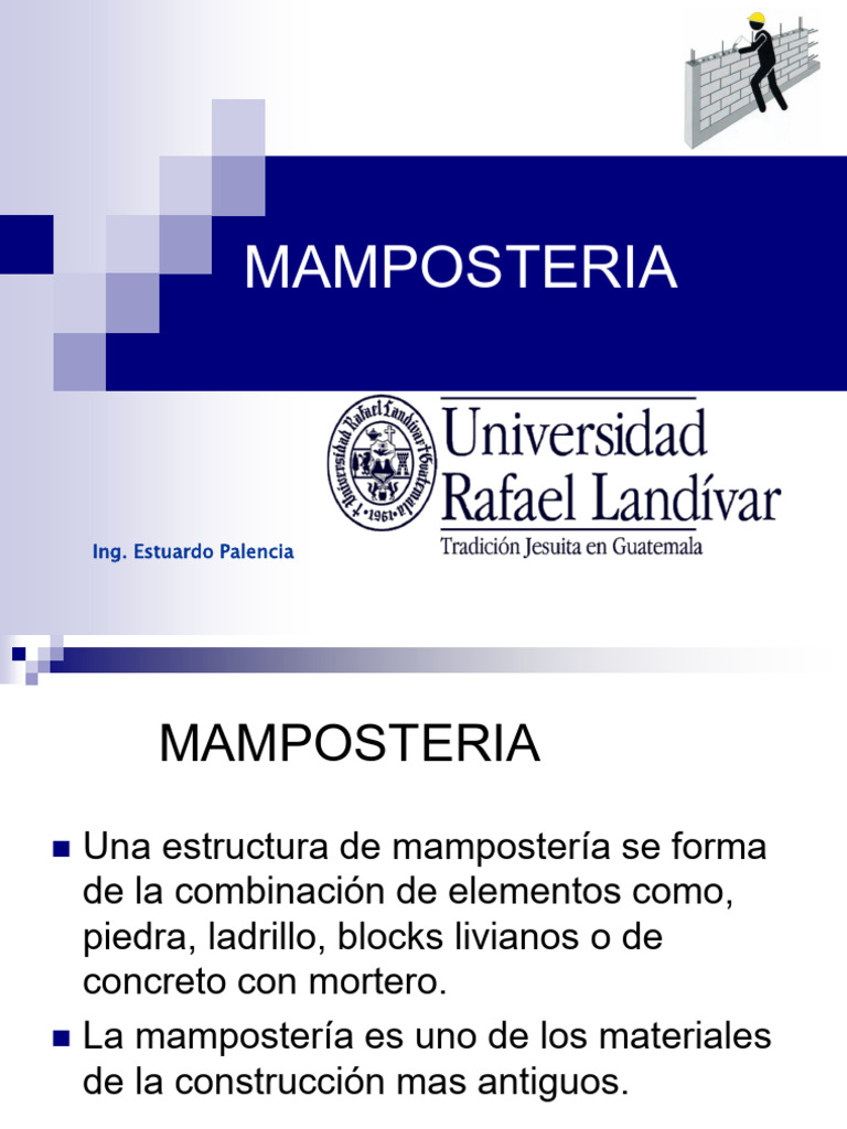 MC Modulo 8 14a Clase Mamposteria | PDF | Albañilería | Mortero ...