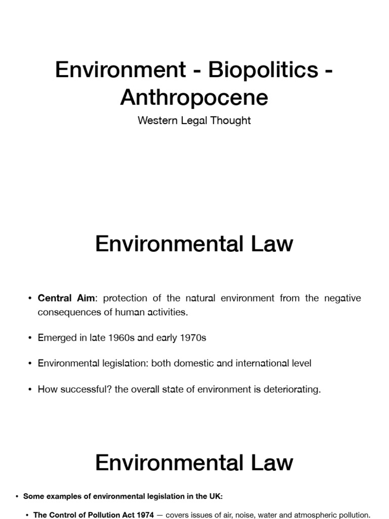 Environment Anthropocene | PDF | Anthropocene | Environmental Law