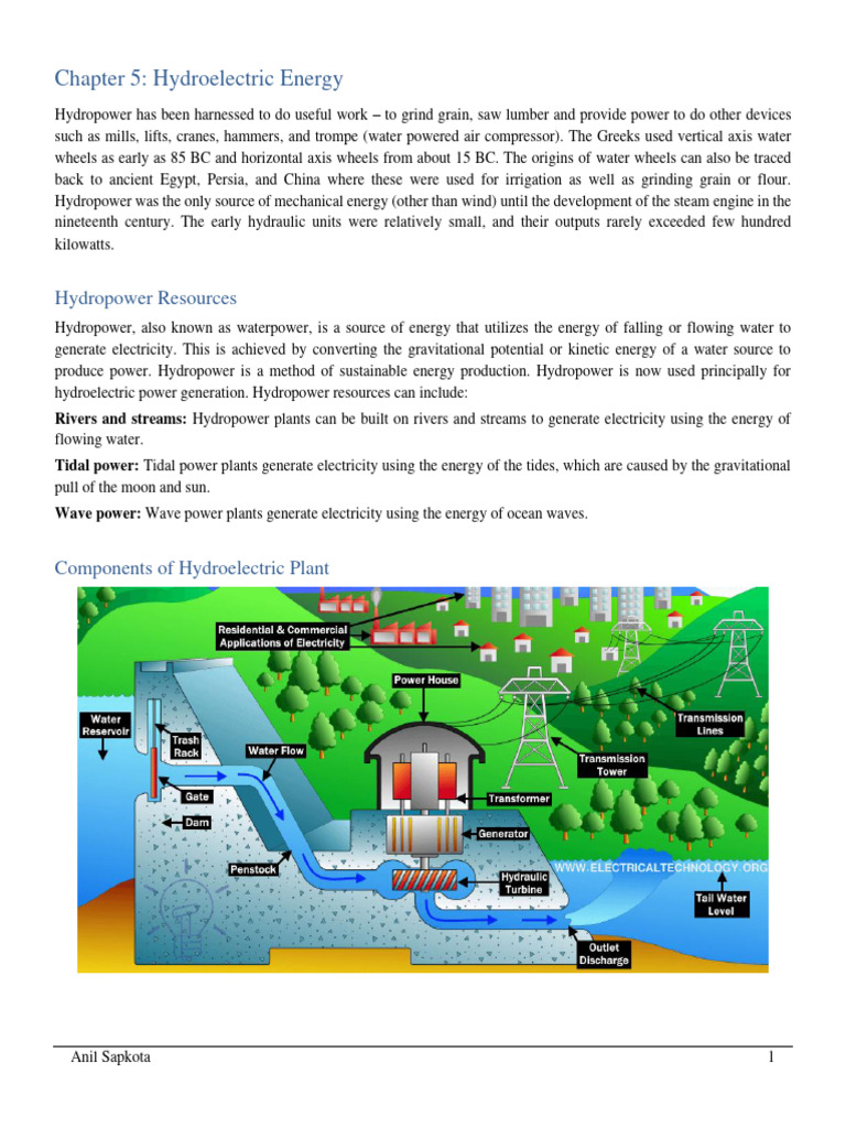 5 2 Hydroelectric Energy Pdf Hydroelectricity Hydropower