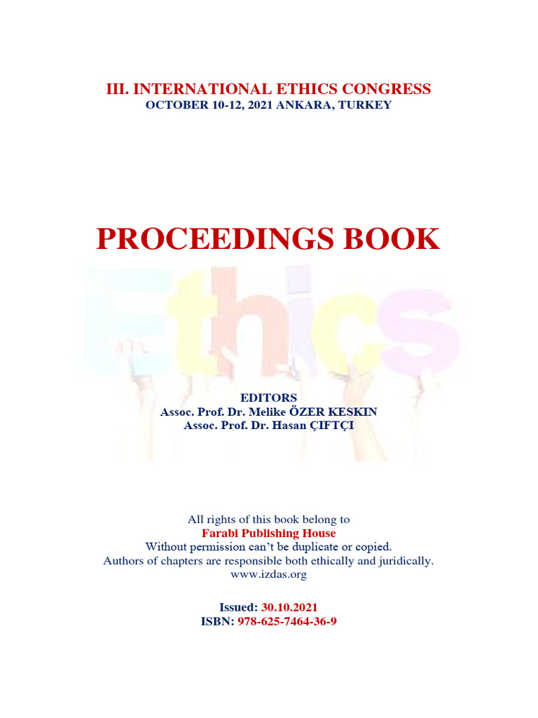 Proceedings Book: Iii. International Ethics Congress | PDF | Mentorship ...