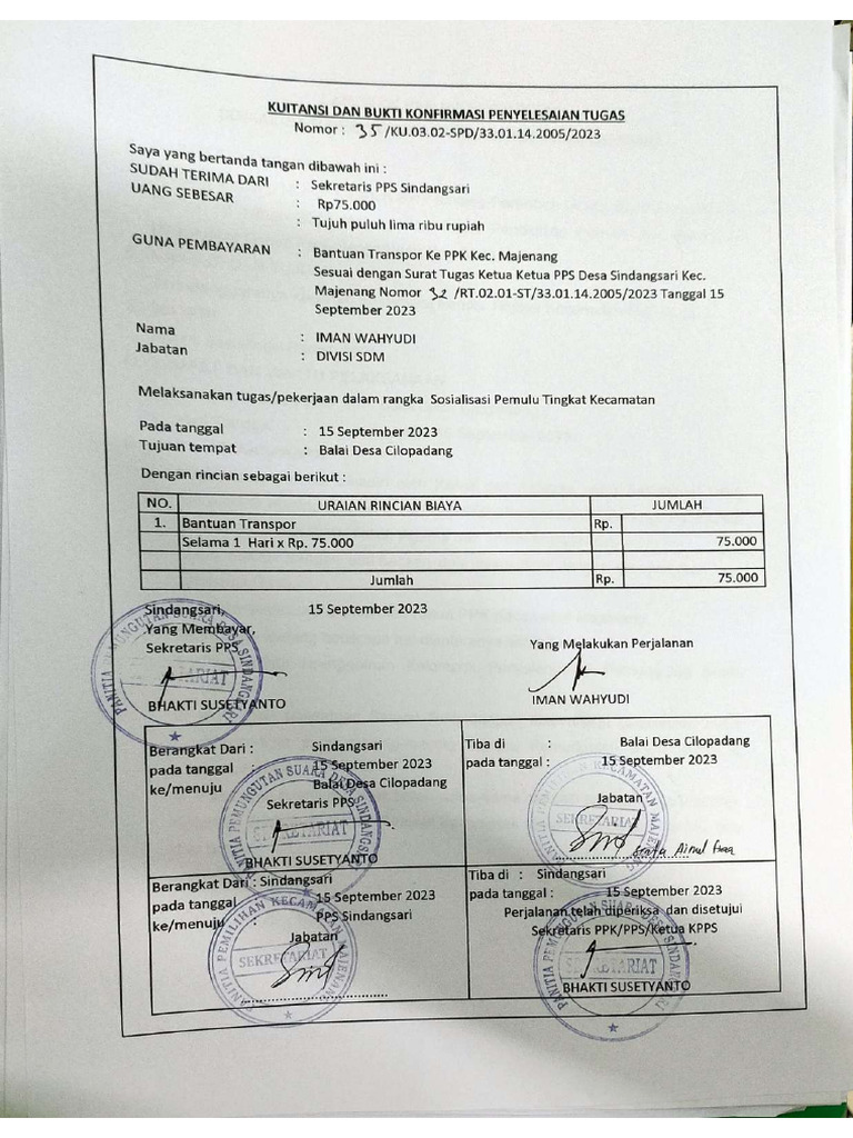 Majenang Sindangsari Dn.05b September | PDF