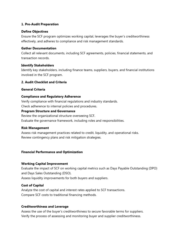 Supply Chain Audit | PDF | Audit | Supply Chain