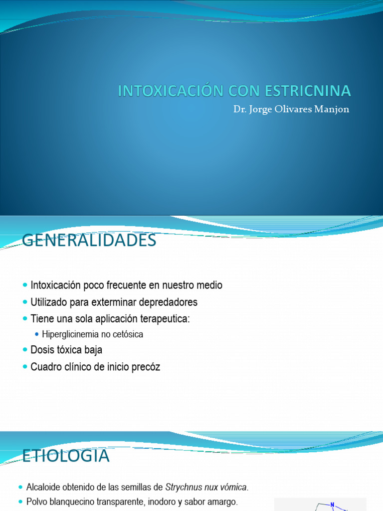 Estricnina | PDF | Medicina CLINICA | Drogas