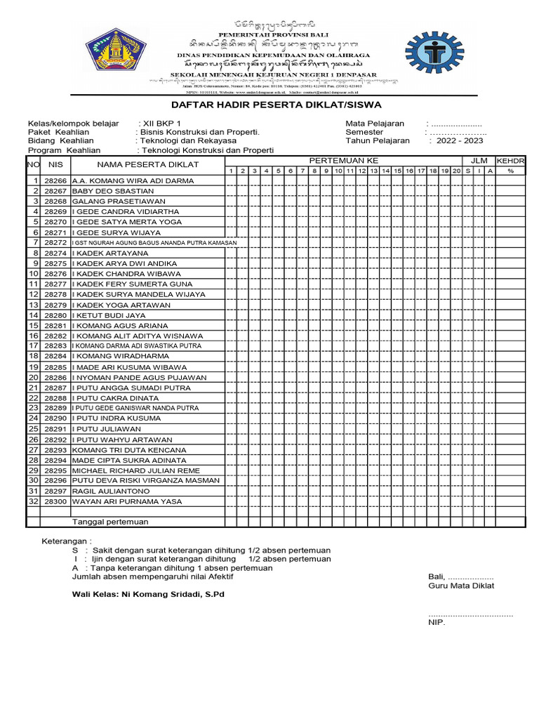 Kelas Xii BKP 1 | PDF