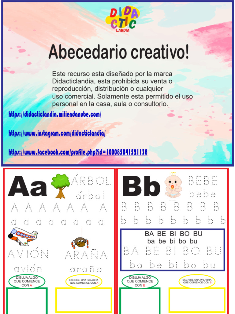 Abecedario Creativo Infantil Pdf Artes Del Lenguaje Y Comunicación