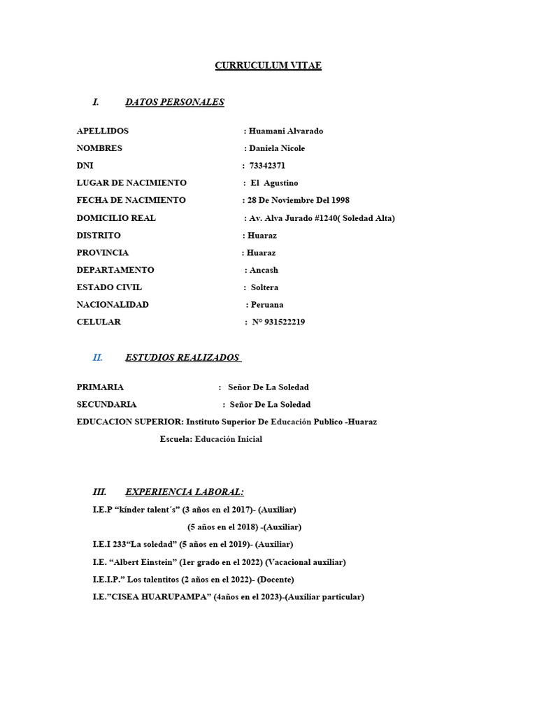 CV Daniela | PDF